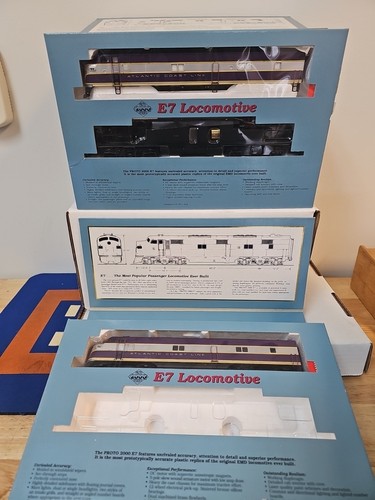 Proto 2000 ACL Atlantic Coast Line E7 A/A Diesel Locomotive 2-Unit Set ...