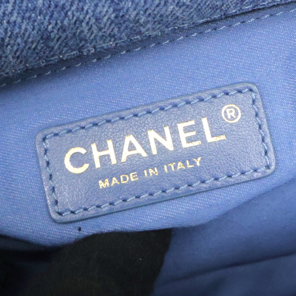 CHANEL Coco Mark Shoulder Bag Denim Blue AS3134 | eBay