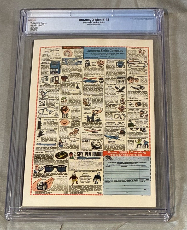 UNCANNY X-MEN #148 1ST APPEARANCE OF CALIBAN RARE NEWSSTAND CGC 9.4 WP ...