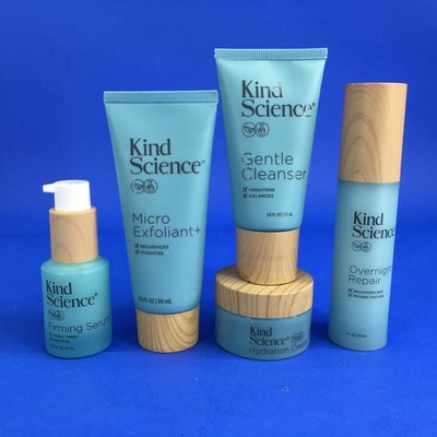 Kind Science Skin Care Cleanser Exfoliant Moisturizer Repair Serum (Set ...