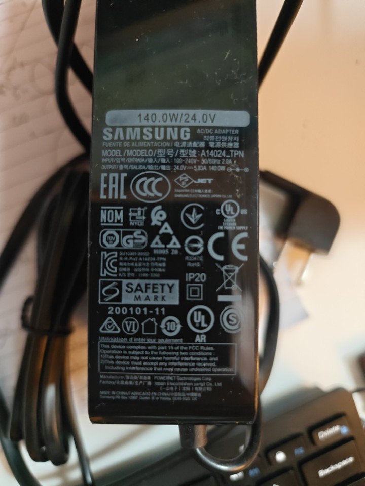 Genuine Samsung Monitor AC Power Adapter A14024_TPN 24V 5.83A 140W ...