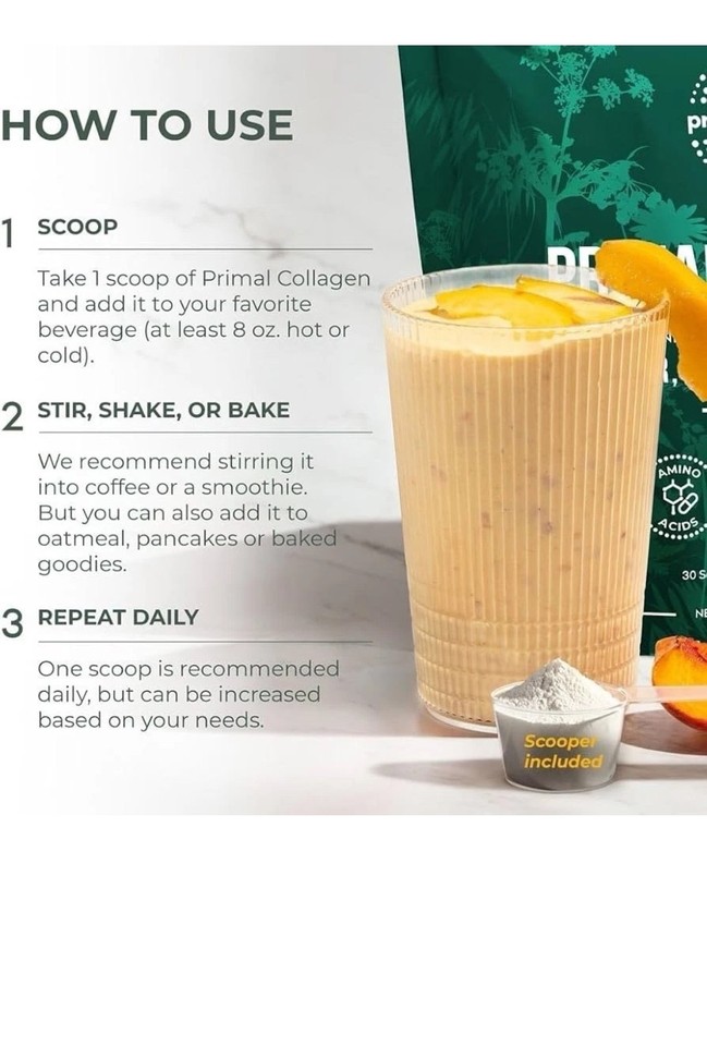 Primal Collagen by Primal Harvest - Powder Supplement with peptides ...