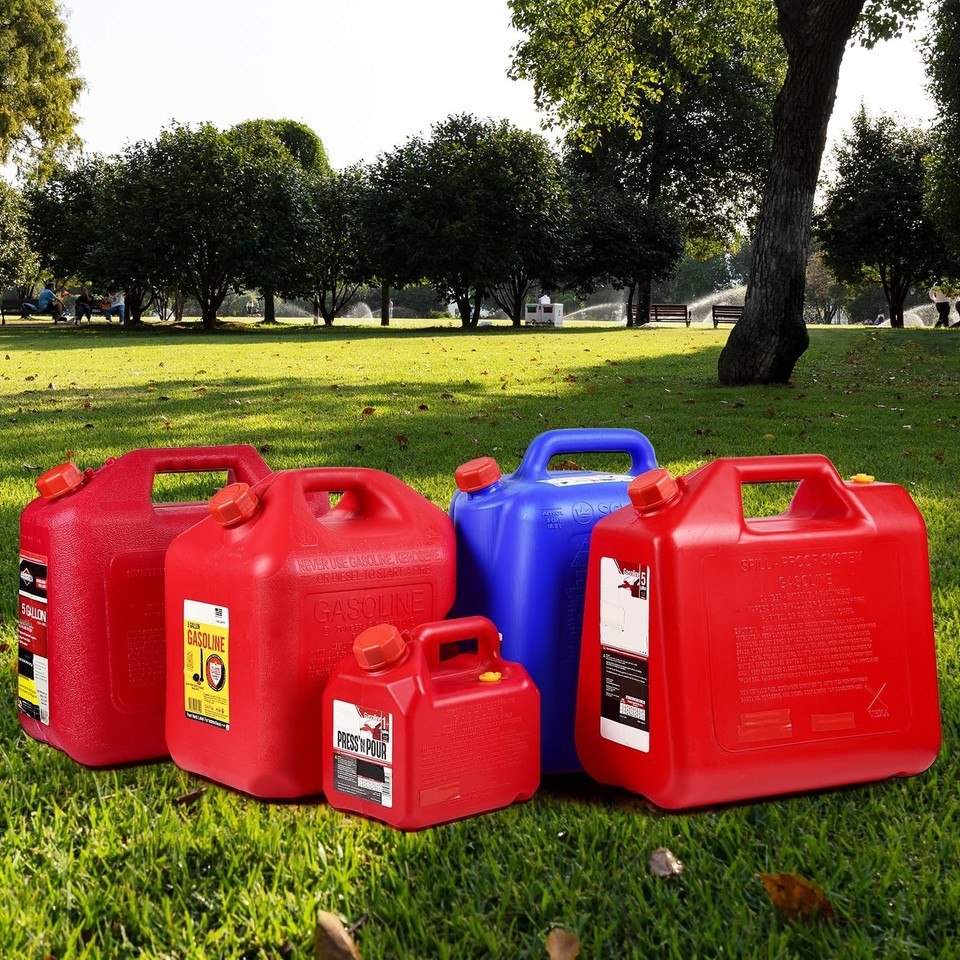 Gas Can Cap Replacement (2 Kit-Red), High Compatibility, Fits 1/2/3/5 ...