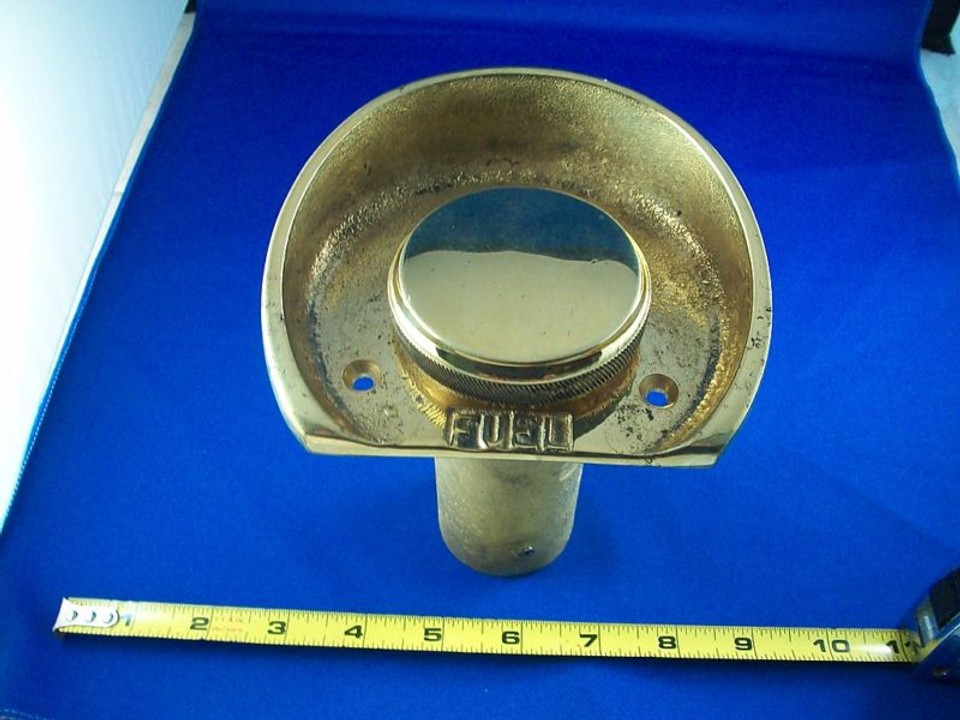 Polished Brass Fuel cap with flange | eBay