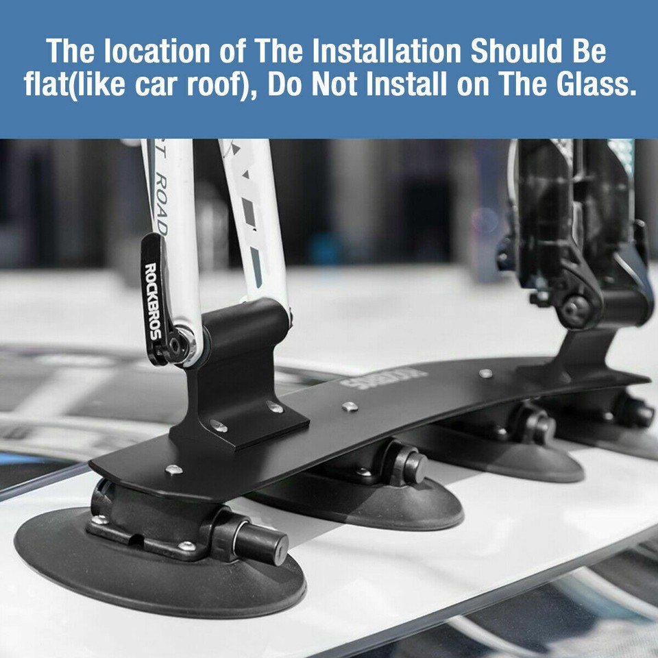 ROCKBROS Suction Cup Bike Rack for Car Roof Top Sucker Quick Release ...