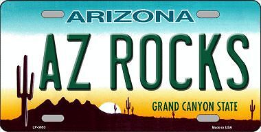 Az Rocks Novelty Metal License Plate Tag LP3693 | eBay