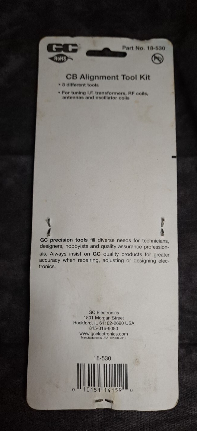 GC Electronics 18-530 8pc CB Radio TV Alignment Tool Set Kit for sale ...