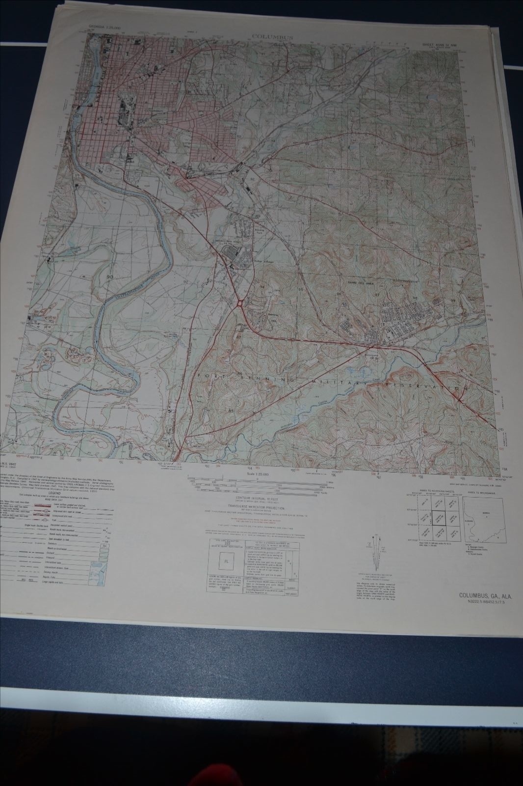 1940's Army Topo & Photo map Columbus Georgia Sheet 4048 IV NW Fort ...