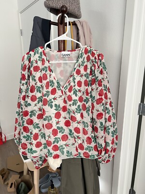 Ganni Rose Blouse FR36 | eBay