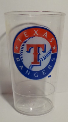 Texas Rangers Plastic Pint Glass Classic Logo MLB Baseball Beer Cup ...