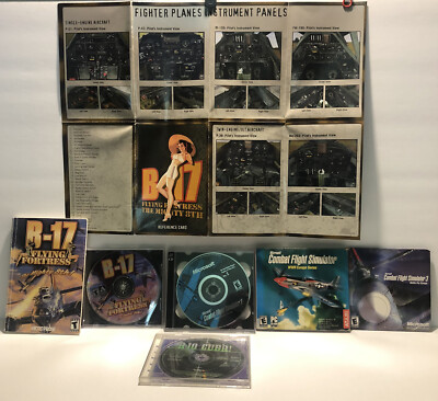 Vintage Flight Simulator Games Lot PC B-17 WWII A-10 Airplanes Atari ...