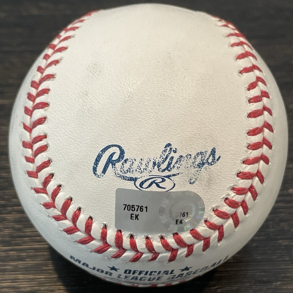 Authentic Pepper Johnson NY Giants Signed Autographed Auto Baseball MLB ...