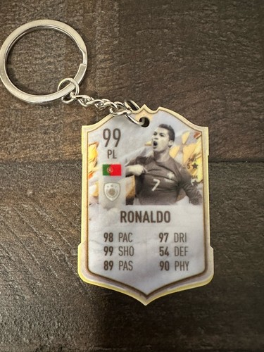 FIFA Trading Card Acrylic Keychain 4.6 cm -Portugal -Real Madrid CR7 ...