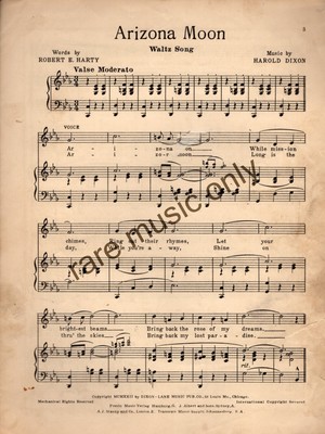 1922 Arizona Moon by Robert Harty and Harold Dixon - Very Rare | eBay