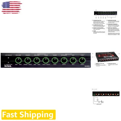 Customizable 4-Band Preamp Car Equalizer with Fader Control and Input ...