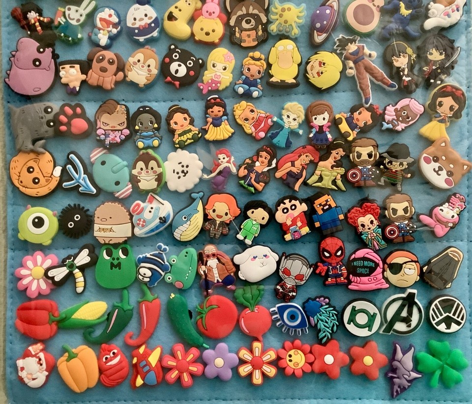 NEW HUGE LOT 180 PCS. SHOE CHARMS JIBBITZ STYLES FOR CROCS / WRISTBANDS ...