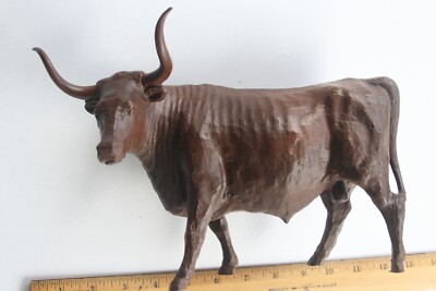Red Mill Mfg Bull Sculpture Pecan Shell Resin 1987 | eBay