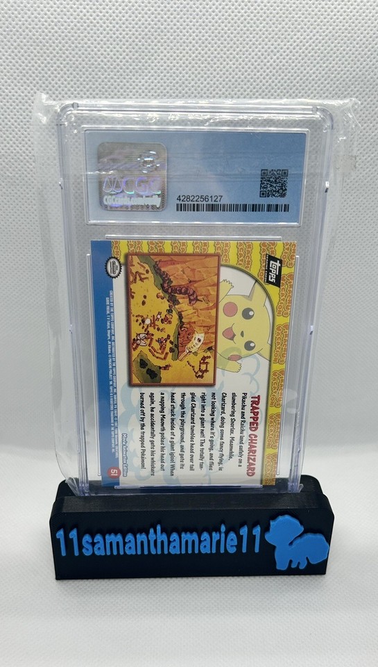 1999 Trapped Charizard Pokemon Topps The First Movie Second Print CGC 9 ...