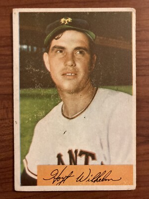 1954 Bowman #57 Hoyt Wilhelm New York Giants HOF (EX) Centered | eBay