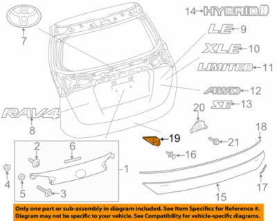 76826-42130 Toyota Retainer, back door garnish, no.1 7682642130, New ...