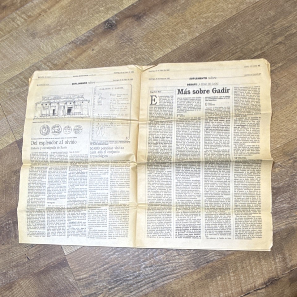 Diario de Cadiz Suplemento Cultura Newspaper Supplement May 20, 1990 ...