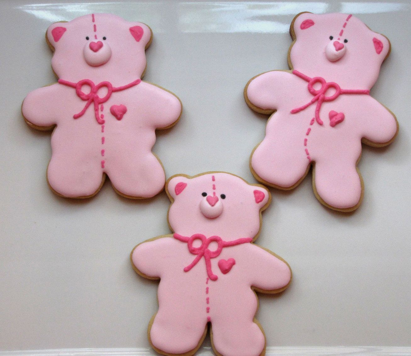One Dozen Decorated Teddy Bear sugar cookies~ Homemade ~ party favor ...