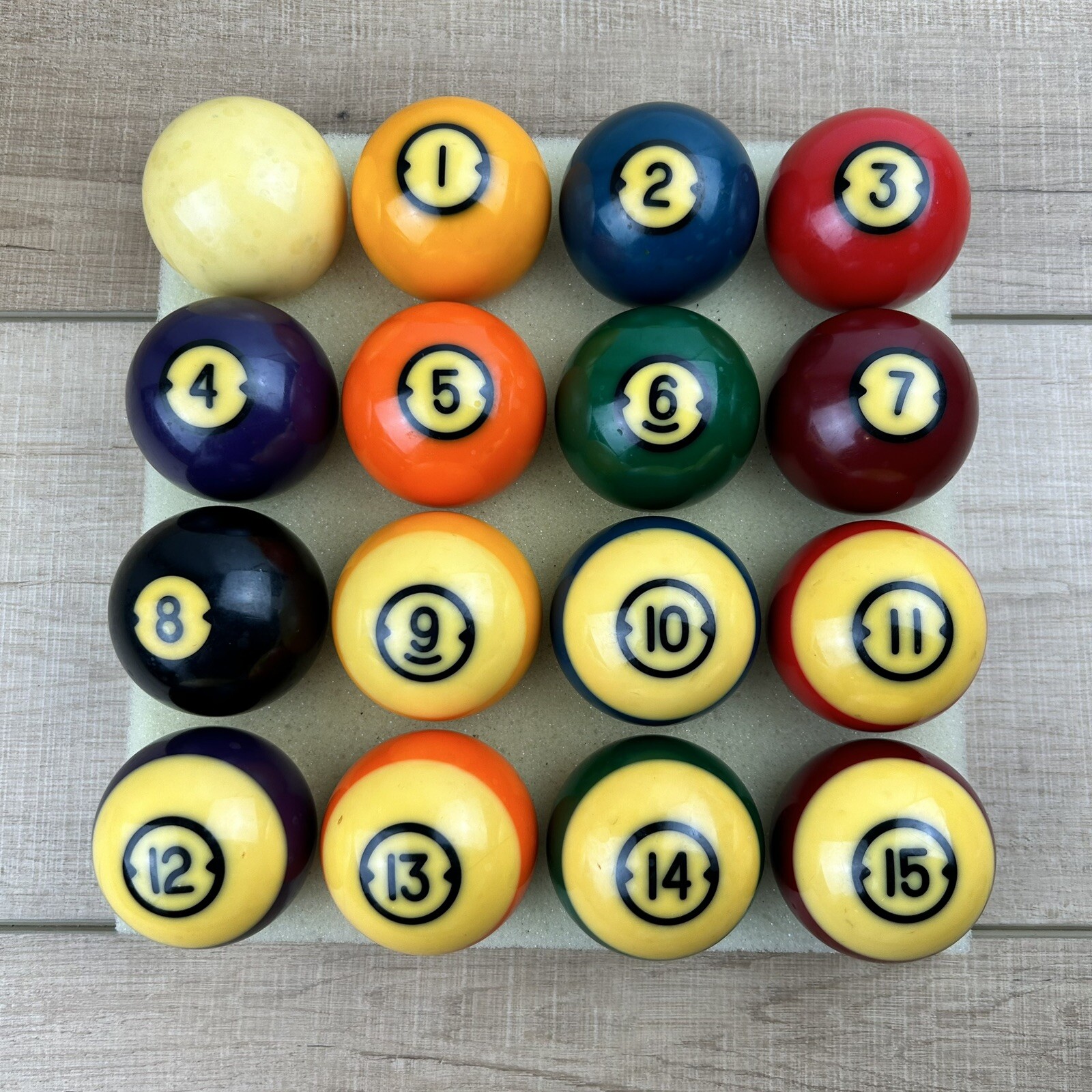 Brunswick Centennial Vintage Pool Balls COMPLETE SET of 16 Billiard ...