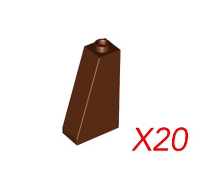 20x New LEGO Reddish Brown Slope 75 degrees 2 x 1 x 3 Tree/House/city ...