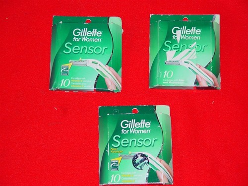 30 Gillette Sensor Women Cartridges Refill Shaver Blades Unboxed fit ...