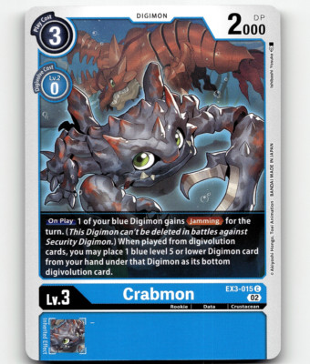 Digimon Crabmon Draconic Roar EX3-015 C | eBay
