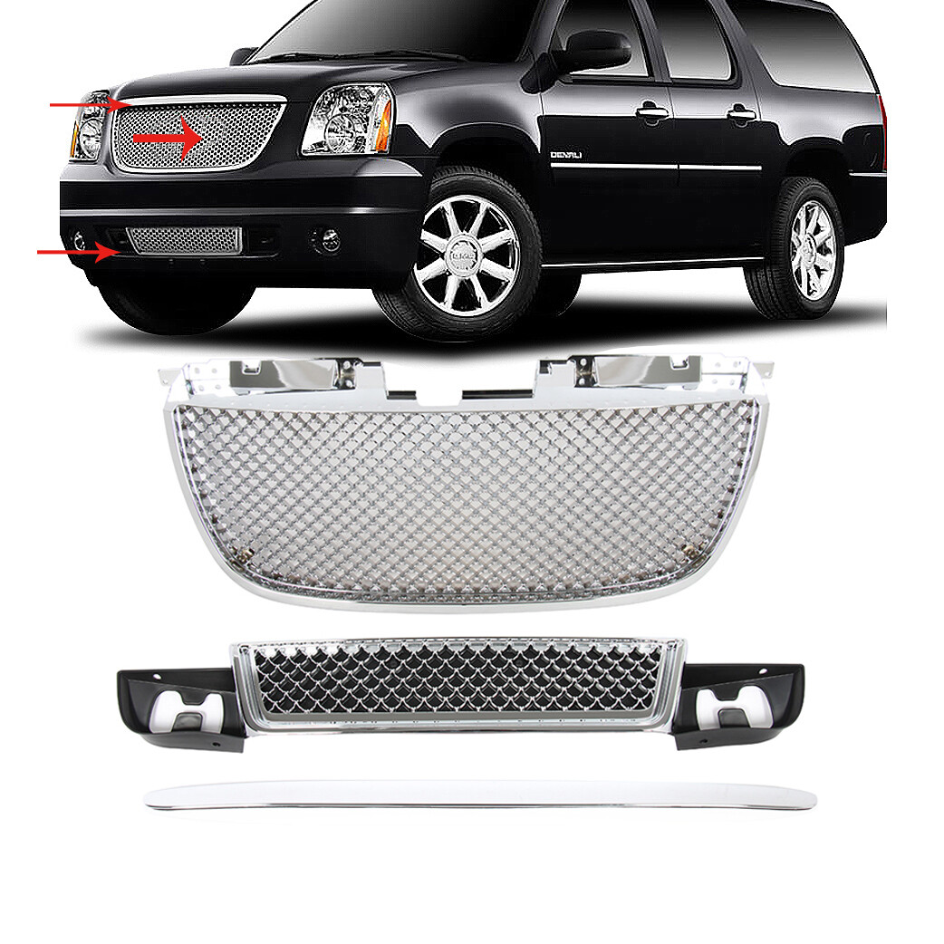For GMC Yukon XL Denali 1500 2500 2007-2014 Front Bumper Grille and ...