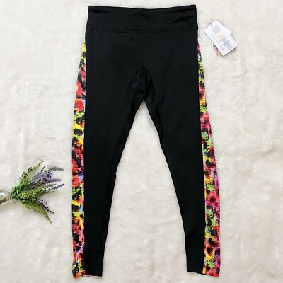 Lularoe Jordan Athletic Workout Leggings NEW Medium Black Colorful ...