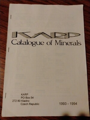 KARP Catalog Of Minerals 1993-1994 Mineral Collecting Oddity Historical Document | eBay