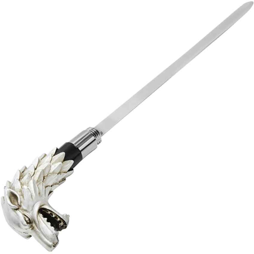 Walking cane White Wolf Handle Sword/Dagger Walking Stick, 36.75" | eBay