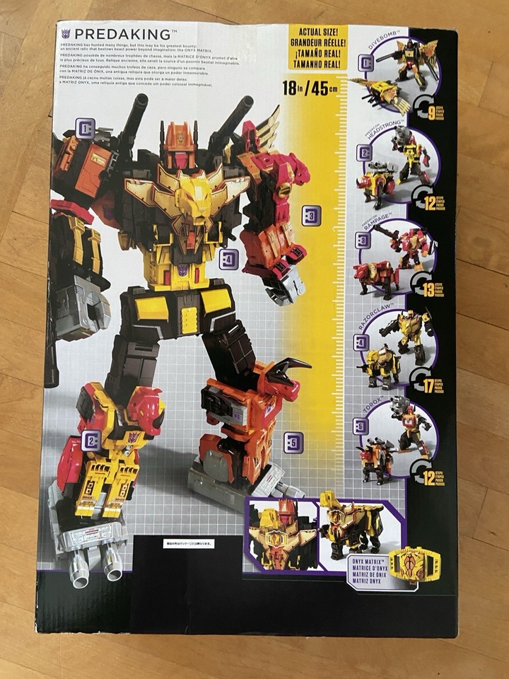 TRANSFORMERS POWER OF THE PRIMES PREDAKING PREDACONS COMBINER NEW Never ...