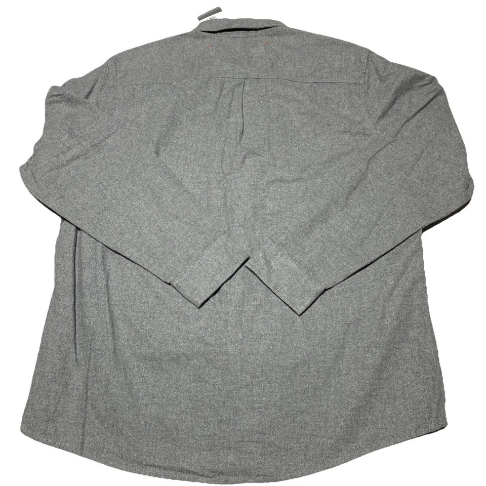 Eddie Bauer Shirt Mens Large Gray Mountain Ops Chamois Rugged Flannel Work New | eBay