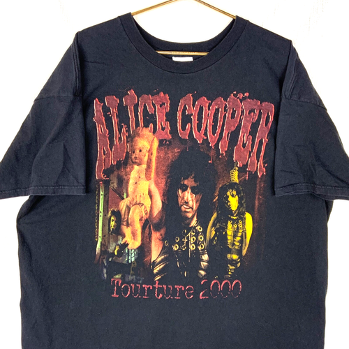 Vintage Alice Cooper T-Shirt 2XL Metal Band Tourture 2000 The Tour With ...