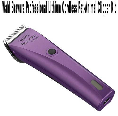 Wahl Bravura Professional Lithium Cordless Pet-Animal Clipper Kit ...