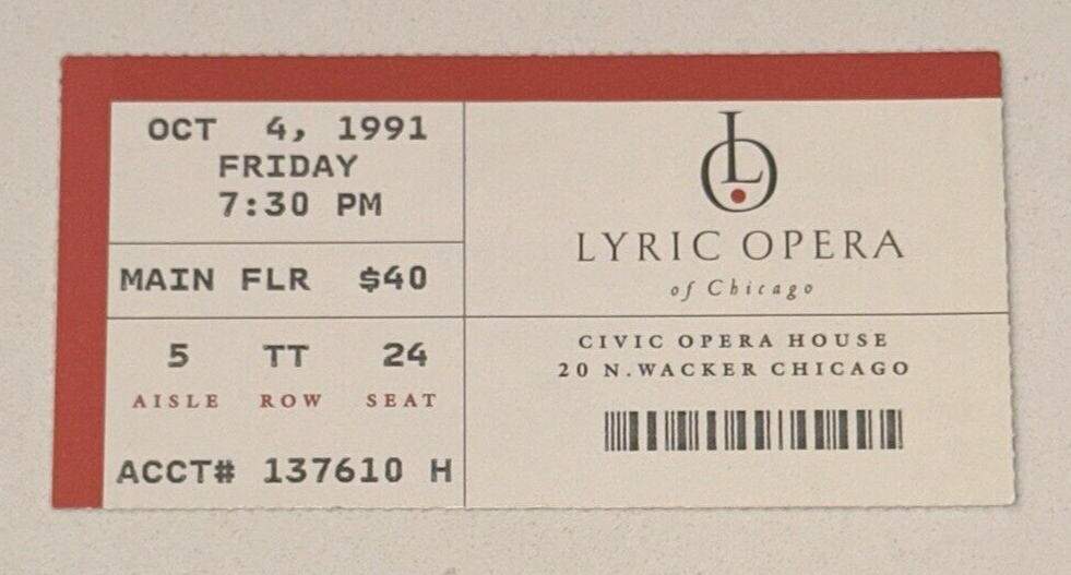 Chicago Civic Opera House Seating Chart Lyric Opera Of Chicago