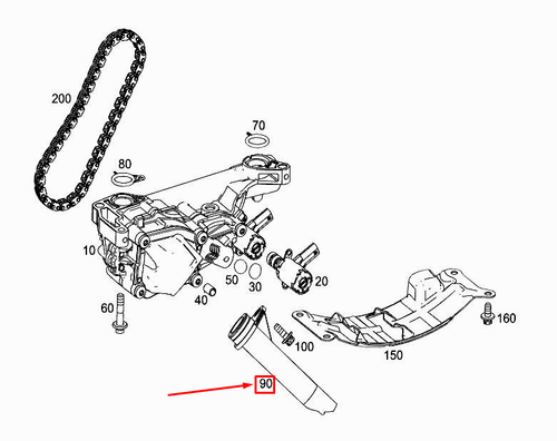 MERCEDES-BENZ A W177 Engine Oil Suction Pipe A2601800000 NEW GENUINE ...