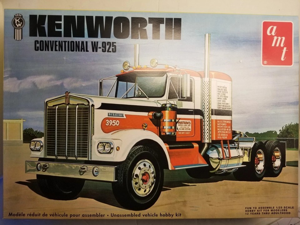 Kenworth W-925 DECAL SHEET from AMT 1:25 Model Kit DECALS | eBay UK