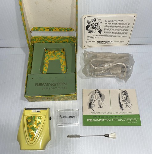 Remington Princess Electric Shaver Razor Yellow, Complete, Works ...