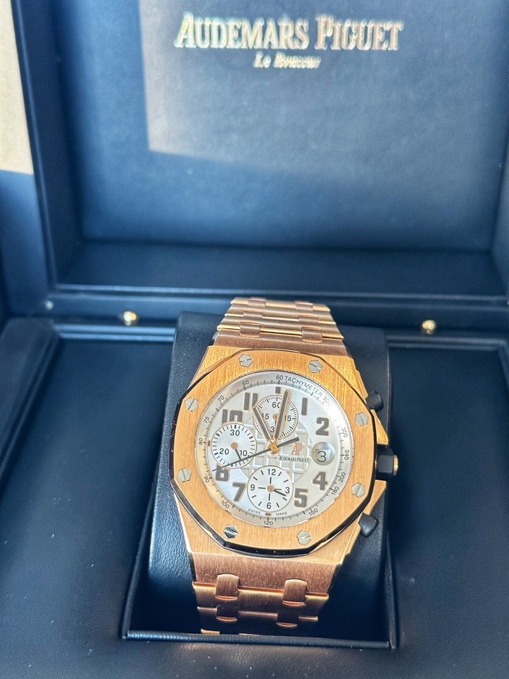 Audemars Piguet “Brick” Royal Oak Offshore Gold Men’s Watch - 26170OR ...