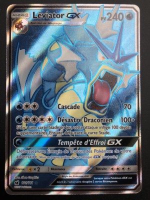 Carte Pokemon LEVIATOR 101/111 GX Full Art FA Soleil et Lune 4 SL4 FR ...