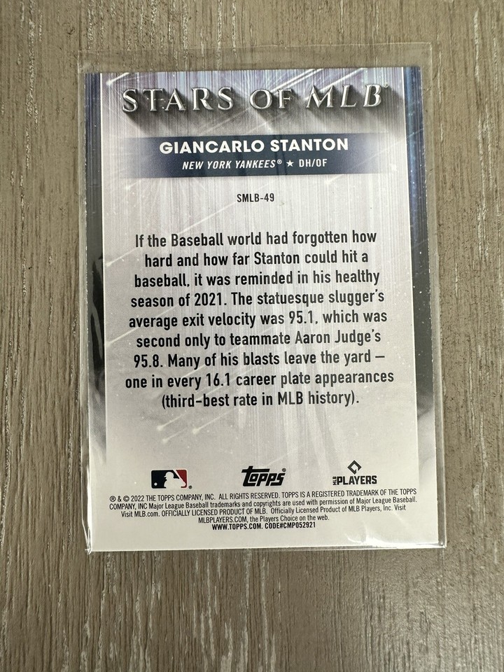 giancarlo stanton Stars Of MLB 2022 Topps | eBay