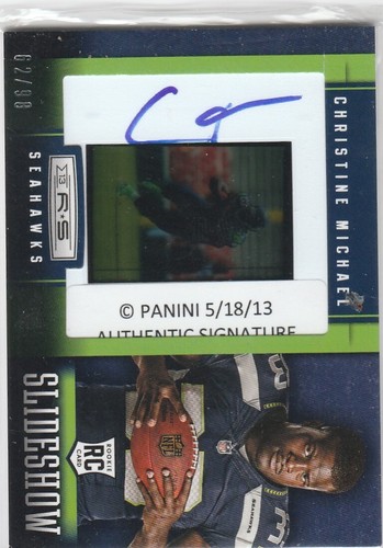 CHRISTINE MICHAEL 2013 ROOKIES & STARS SLIDESHOW RC AUTOGRAPH SERIAL ...
