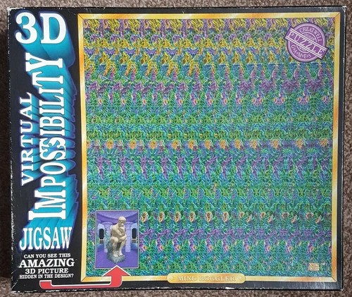 3D Virtual Impossibility Magic Eye 768 Piece Jigsaw Puzzle Mind Boggler ...