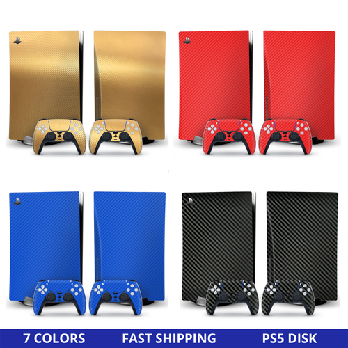 Carbon Fiber PS5 Disk Skin Sticker Decal Vinyl Wrap for Playstation 5 ...