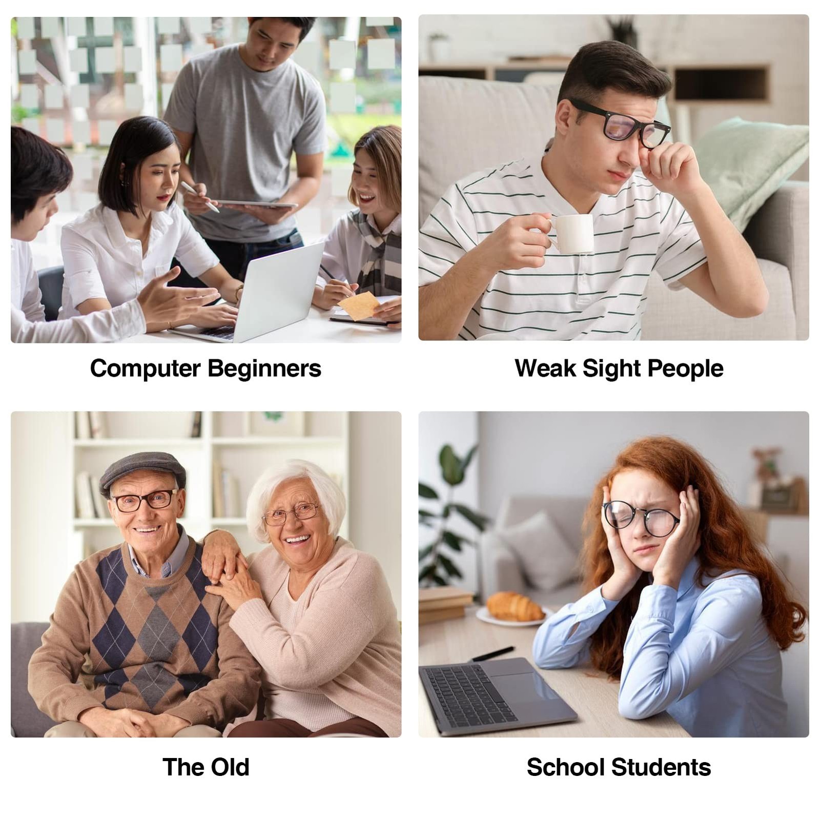 SABLUTE Large Print Backlit Keyboard, Wired USB Lighted Computer ...