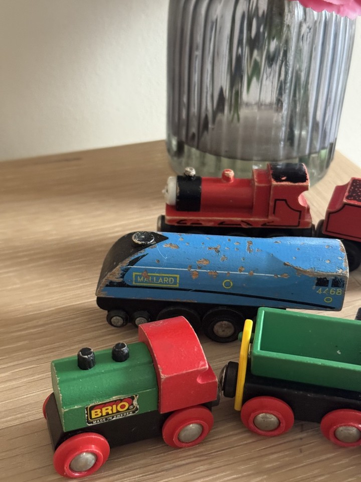Vintage Brio Trains & Carriages Wooden Trains Wooden Train Track Train ...